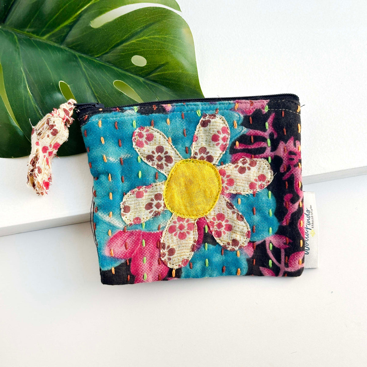 Kantha Flower Coin Purse – WorldFinds